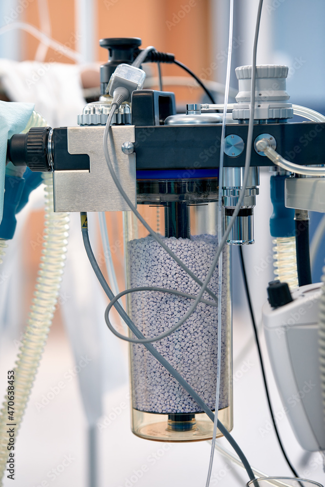 Medical Oxygen Concentrator is ready to use front of the emergency room ...