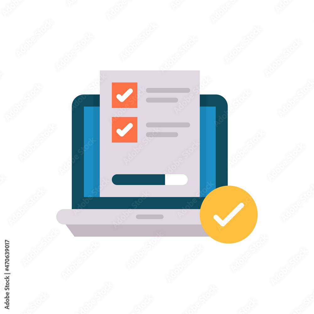 Successful Submission vector Flat Icon Design illustration. Web And ...
