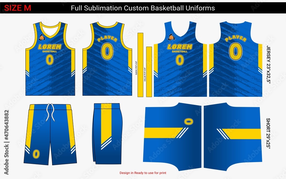paint brush blue basketball jersey template Stock Vector | Adobe Stock