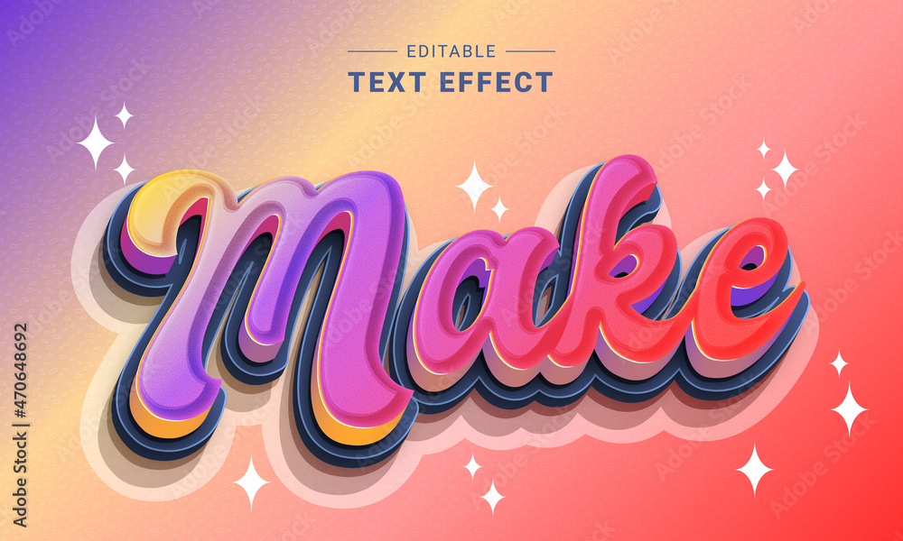 Editable Lettering Text Effect. Graphic styles. Text effect. Graffiti ...