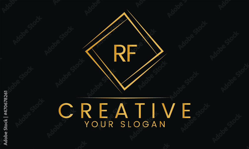 RF Logo Letter design template, Letter RF logo company design, Alphabet ...