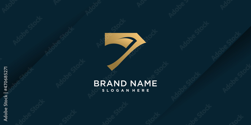 Logo icon with number seven with creative concept Premium Vector part 1 ...