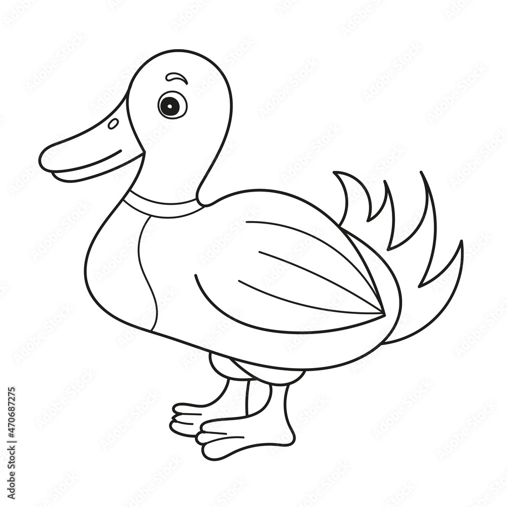 Simple coloring page. Illustration of educational coloring book vector ...