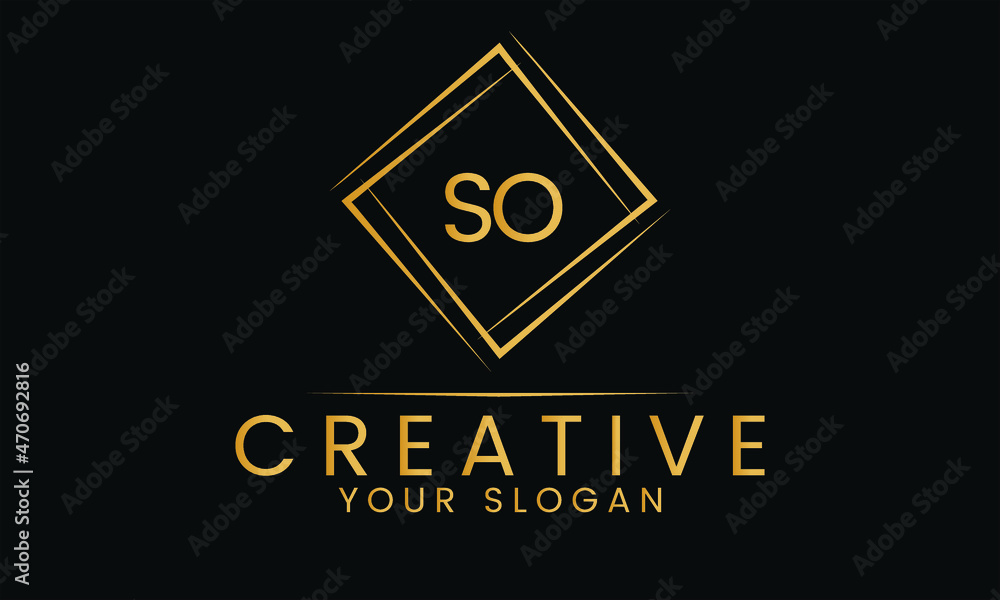 SO Logo Letter design template, Letter SO logo company design, Alphabet ...