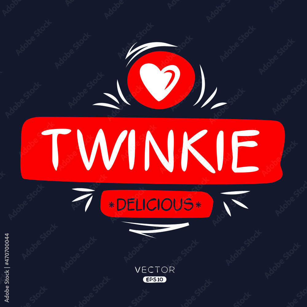 Creative (Twinkie) logo, American snack cake, vector illustration ...