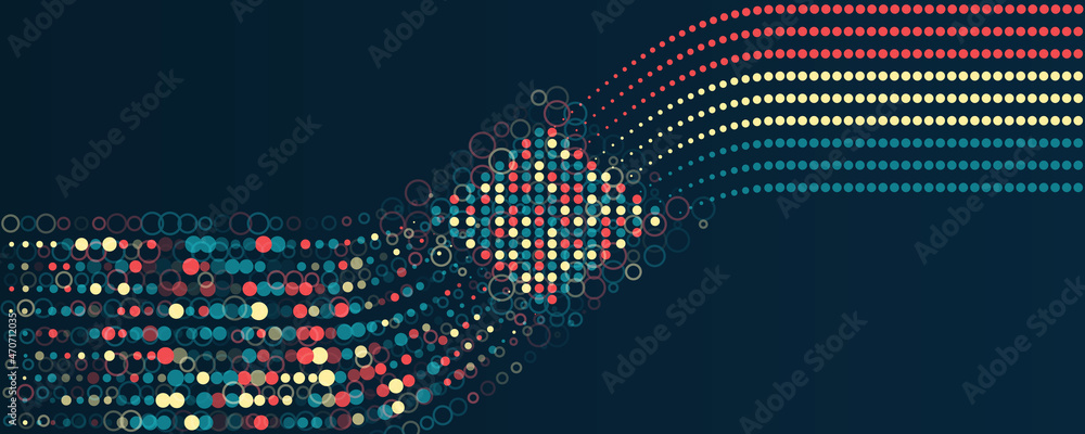 Visualization Of Sorting Data Abstract Processing Of Information Flow Vector Database