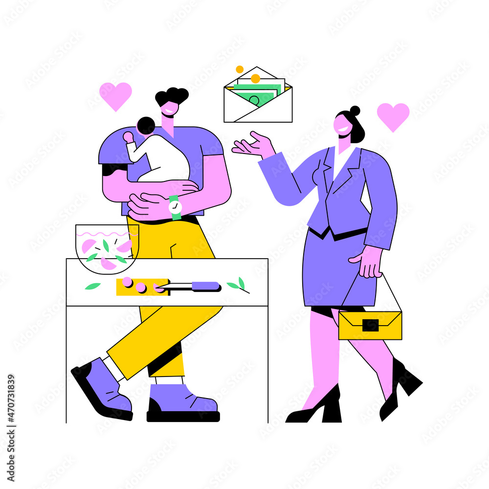 Social role abstract concept vector illustration. Social norms, gender ...