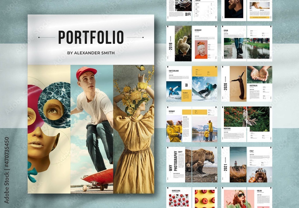 Photography Portfolio Layout Stock Template | Adobe Stock