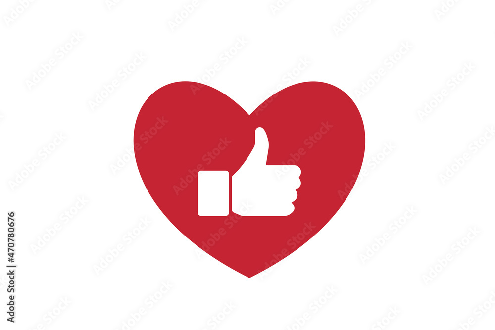 Heart like icon on white background for website, application, printing ...