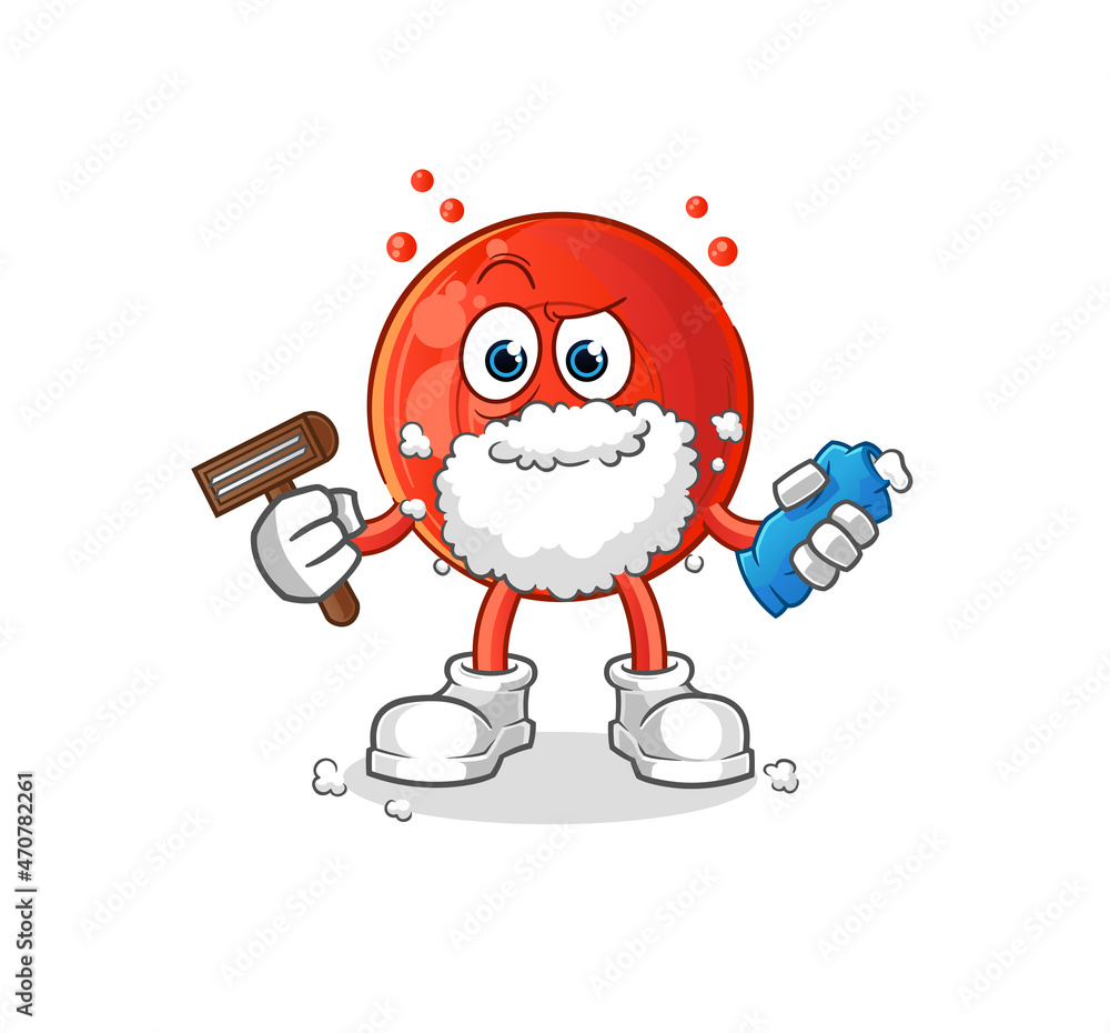 blood cell shave facial hair vector. cartoon character Stock Vector ...