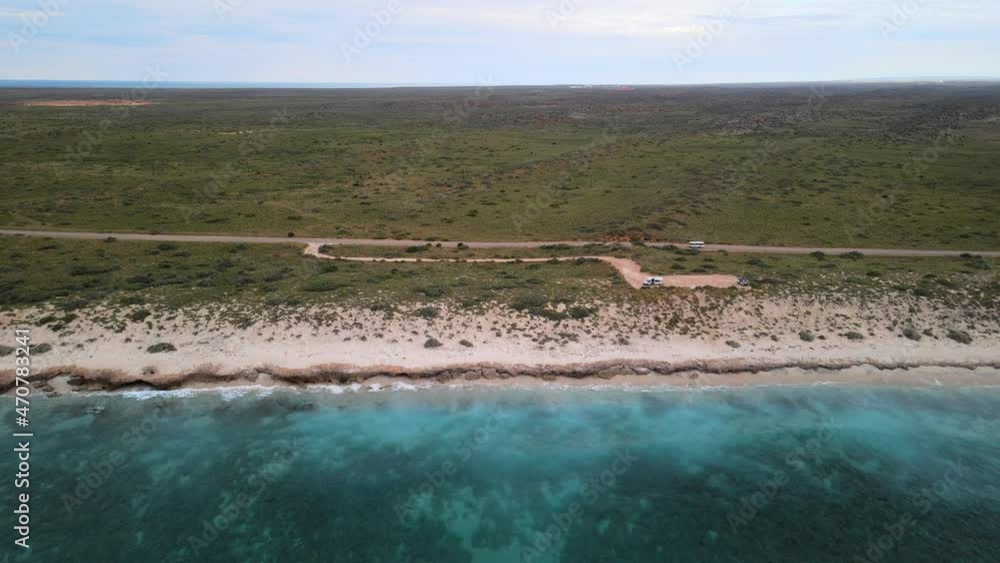 Panoramic views of Cape Range National Park, Western Australia. A ...