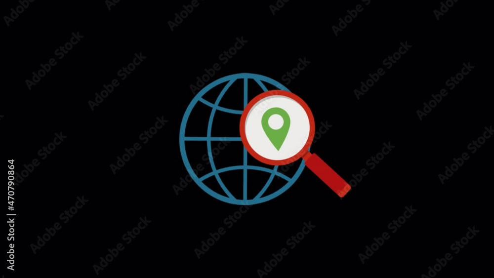 2D Animated Searching Best Location Icon, Navigation Icons Searching ...