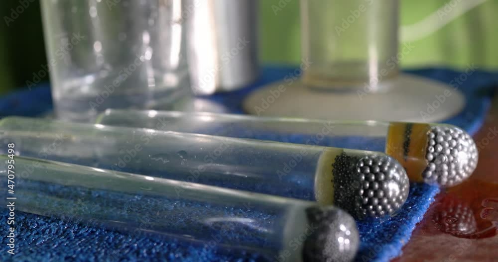 Alcohol measurement with a decimeter and a measuring cylinder in ...