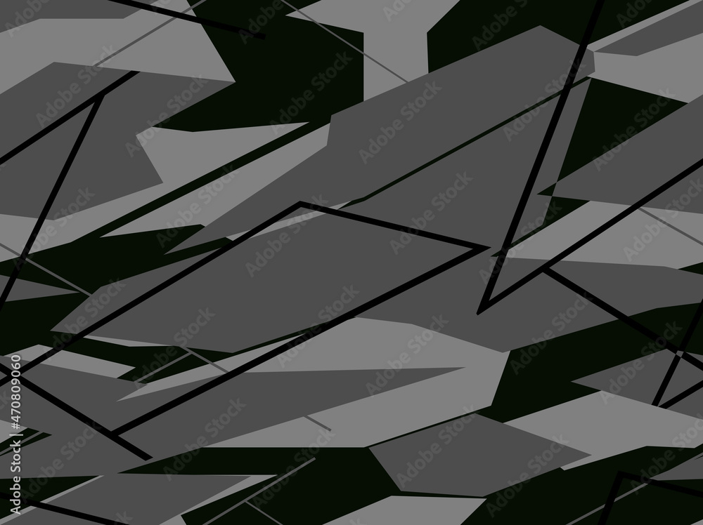 Seamless geometric pattern of shapes and lines on a dark background ...