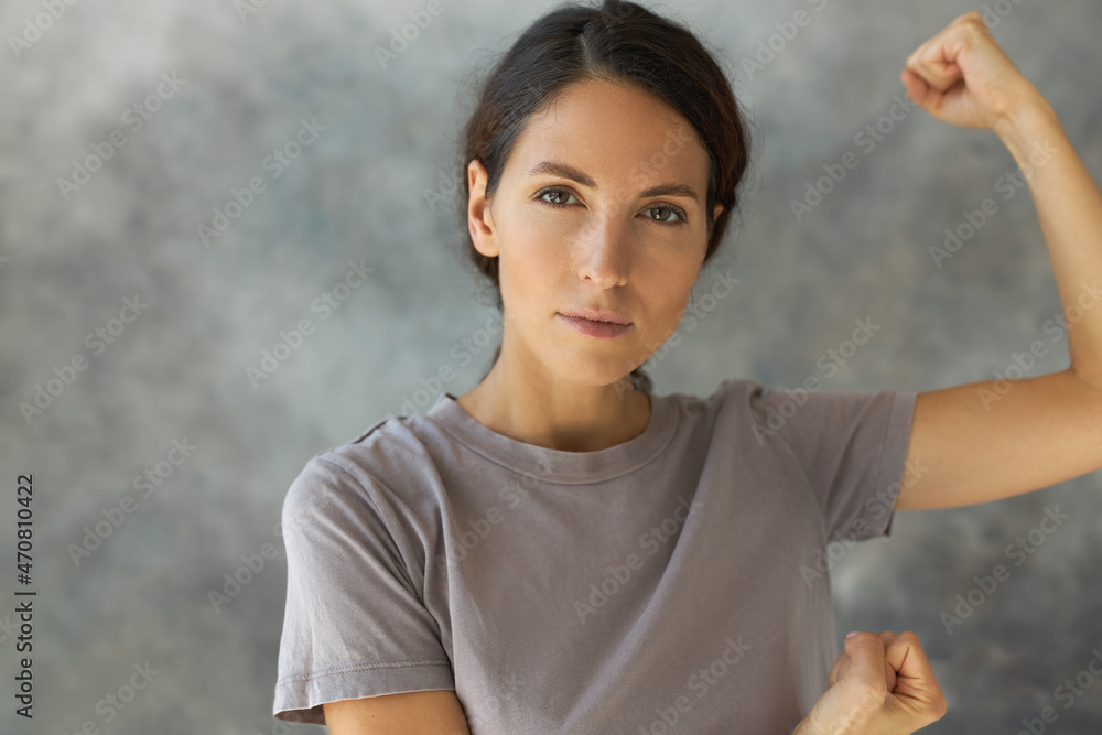 Portrait of charismatic cute confident, self-assured attractive 30 ...