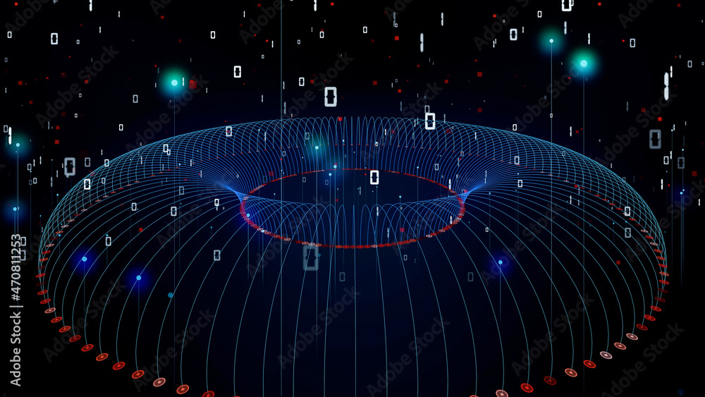 Communication network concept. Digital transformation. Stock ...