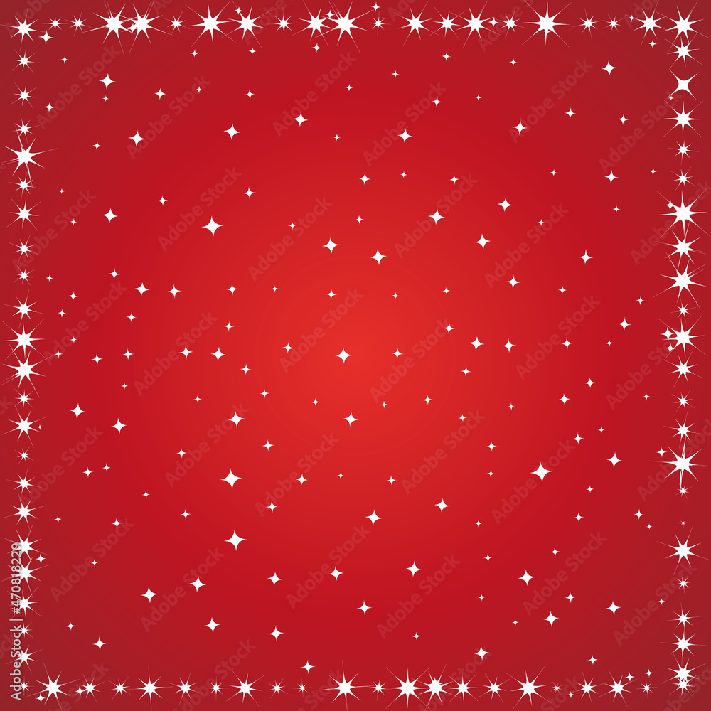 Red starry sky and stars border. Vector marketing background. Stock ...