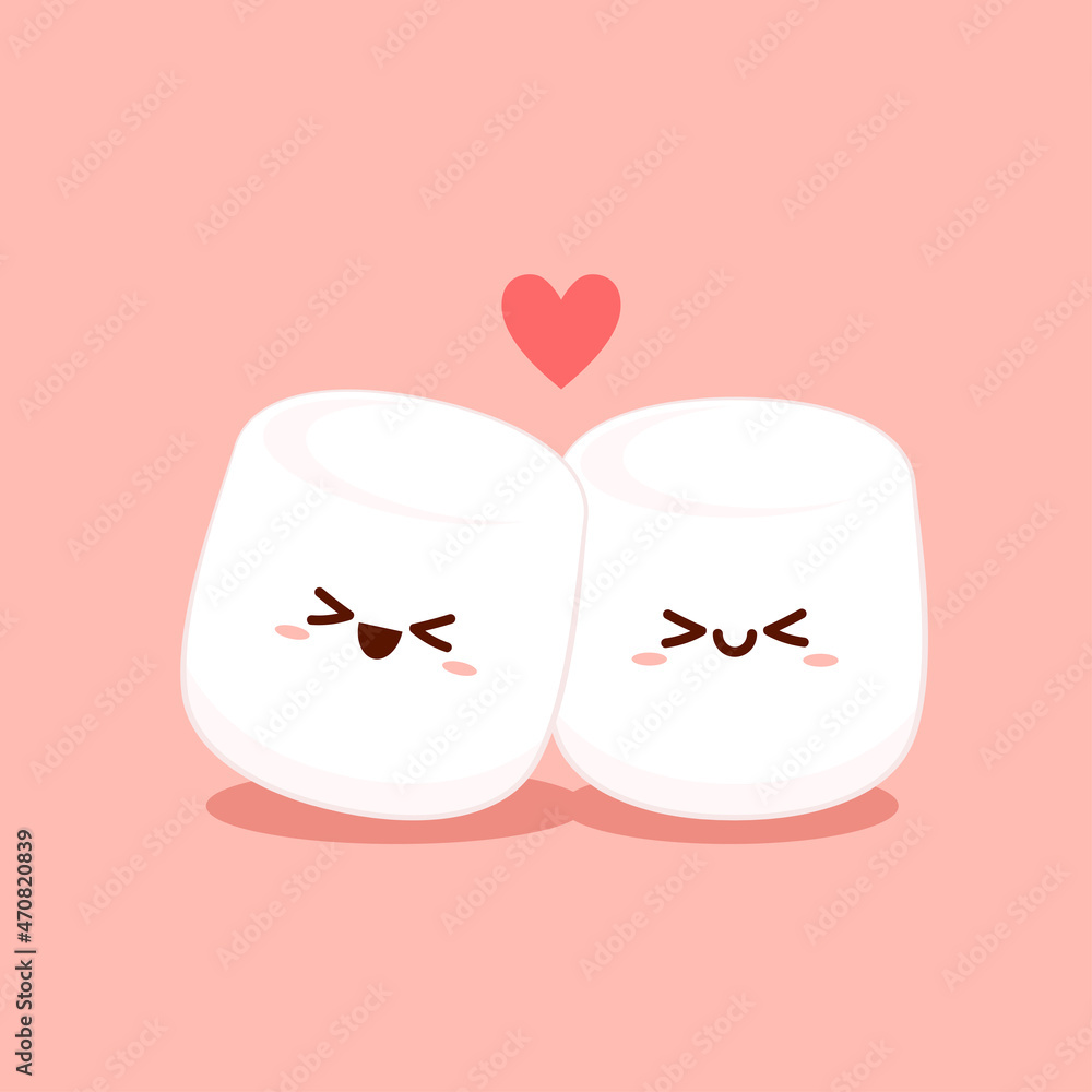 Marshmallow cartoon. marshmallow character design. Marshmallow vector ...