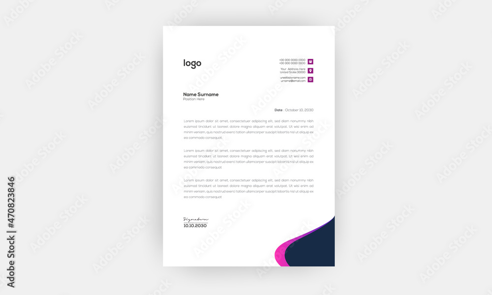 Simple creative modern letter head templates for your project design,a4 ...