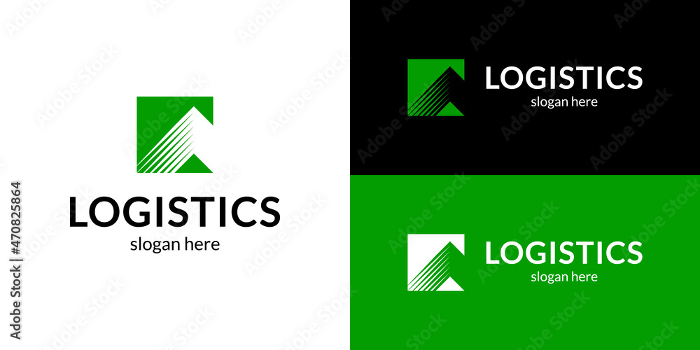 Abstract logistics logo Stock Vector | Adobe Stock