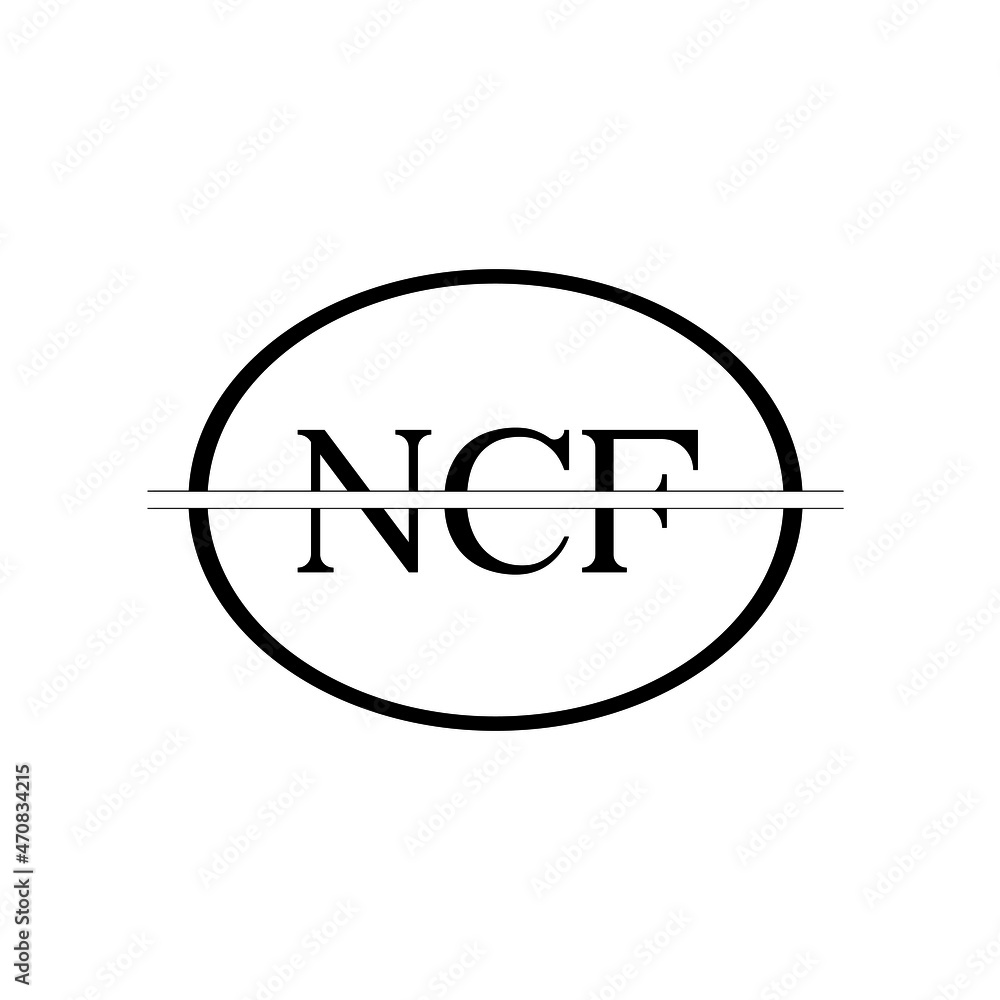 NCF letter logo design with white background in illustrator, vector ...