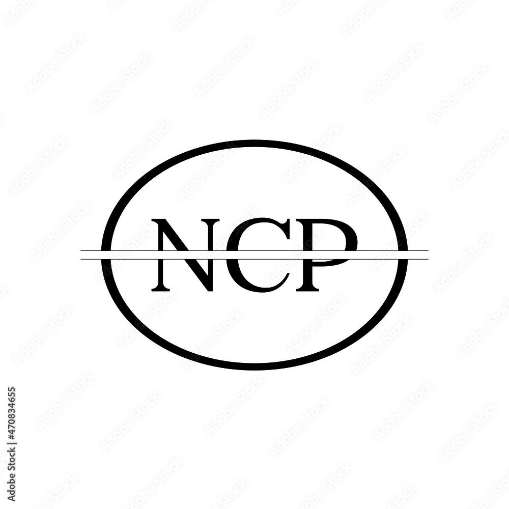NCP letter logo design with white background in illustrator, vector ...