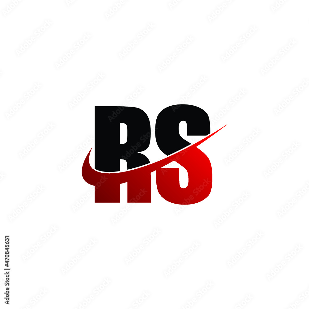 Letter RS simple logo design vector Stock Vector | Adobe Stock