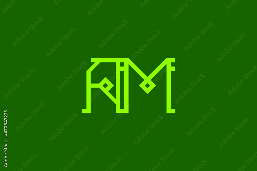 Special Unique Initial AM logo and MA logo design. AM Letter Minimal ...