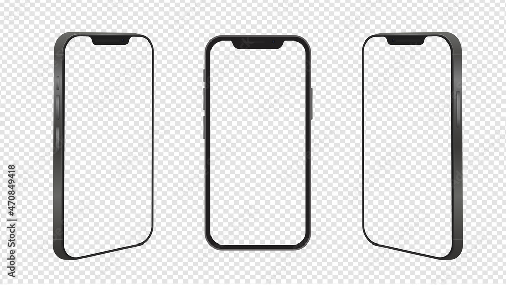 Device screen - Phone, mobile. Realistic models smartphone with ...