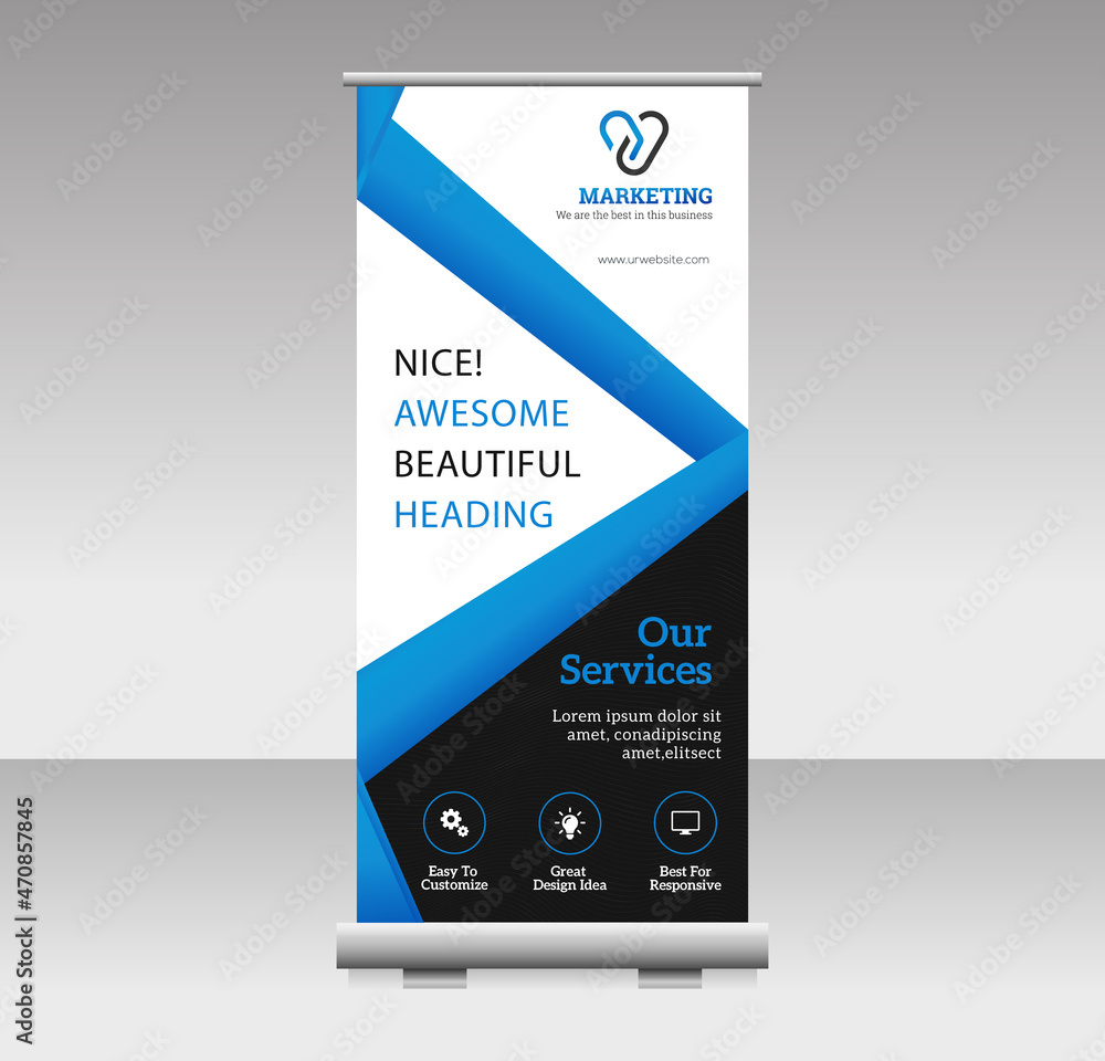 Vertical Banner Design Signboard Advertising Brochure Flyer Template ...