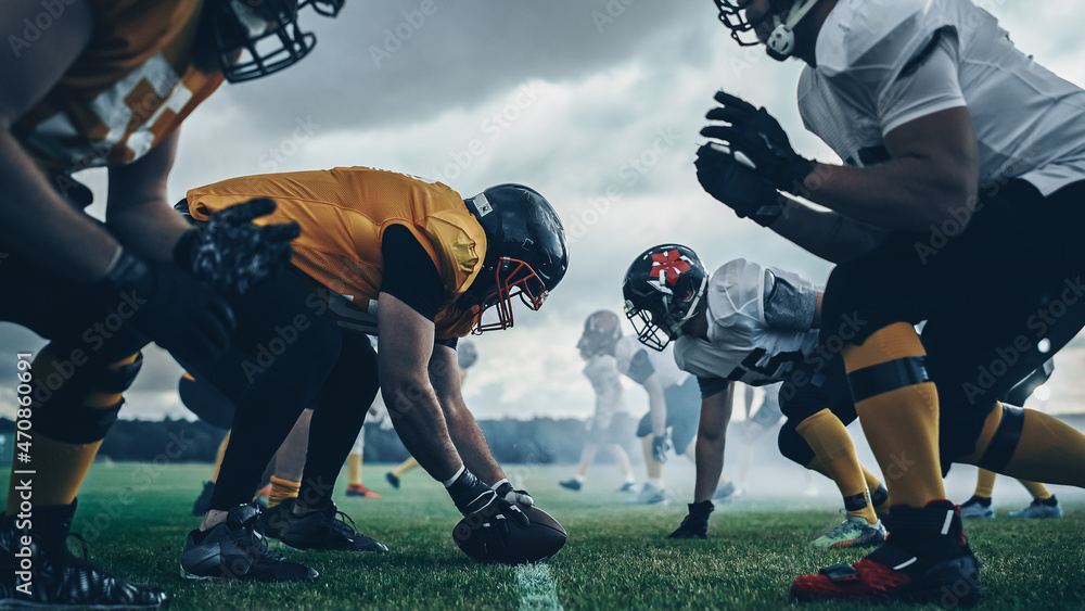 American Football Championship. Teams Ready: Professional Players ...