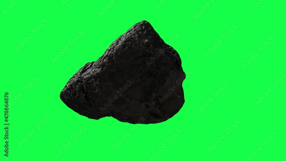 Rotating stone on green screen - animation. Stock Video | Adobe Stock