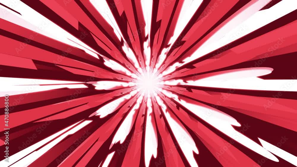 Abstract red and white cartoon background looped tunnel animation Stock ...
