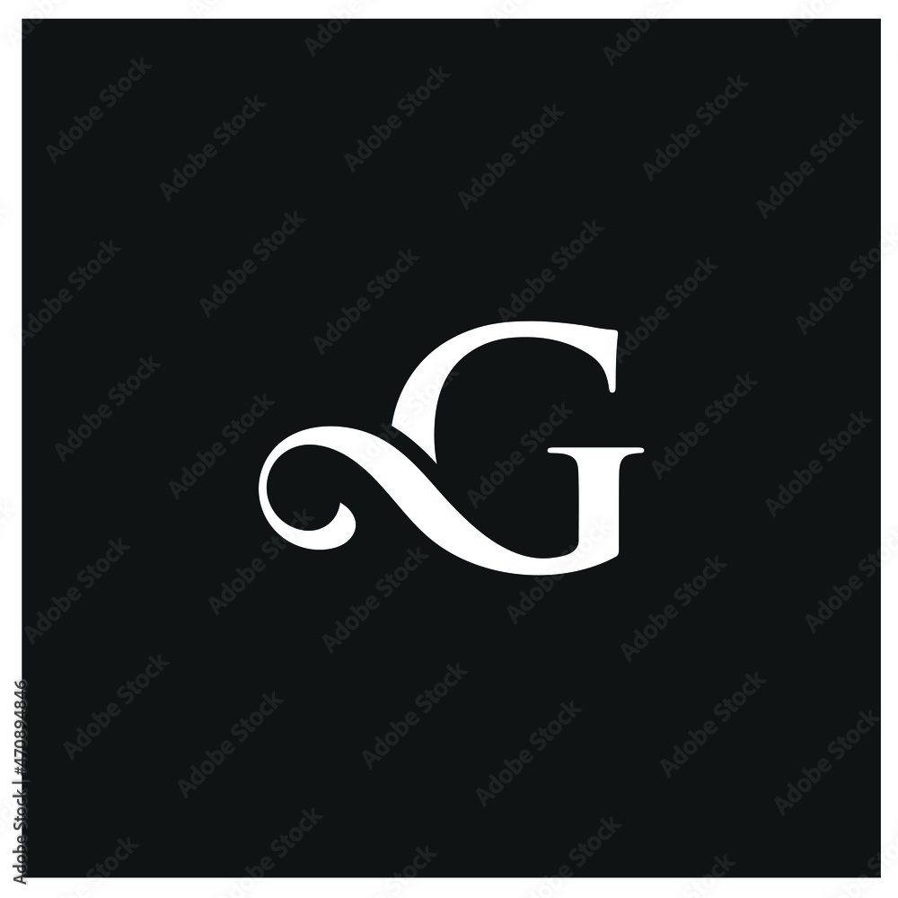 letter G logo design vector template, serif font Stock Vector | Adobe Stock