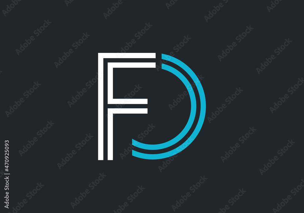 Letter FD logo icon design illustration for your business. Initial logo ...