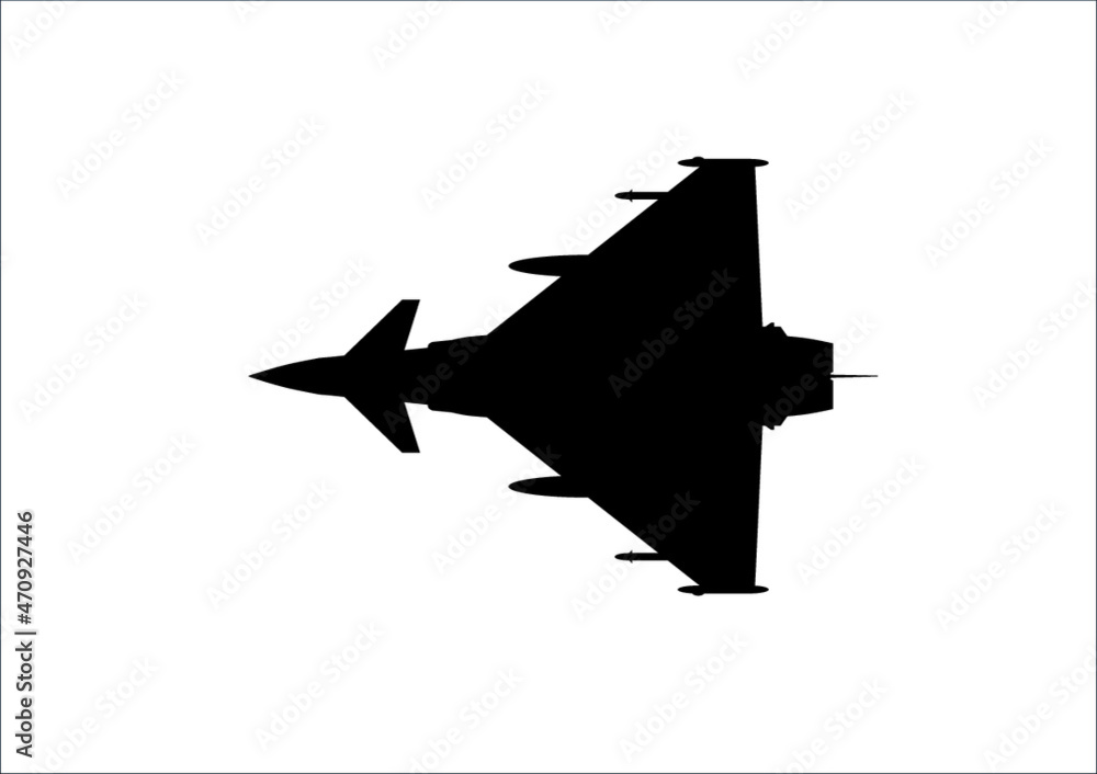 Eurofighter typhoon fighter jet Stock Vector | Adobe Stock