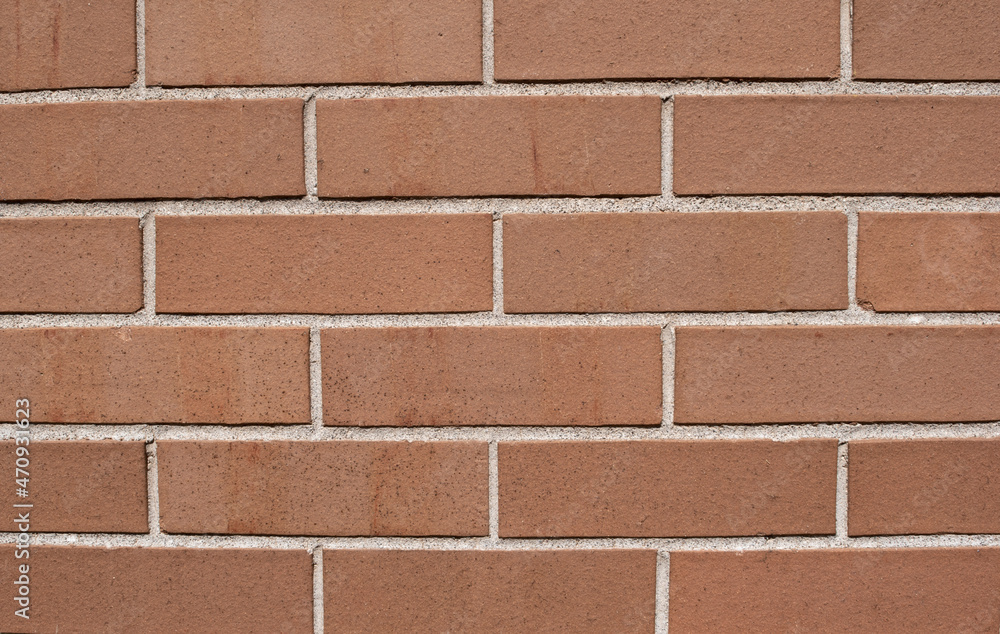 Brick wall background, brick texture. Exposed brick at daylight, front ...