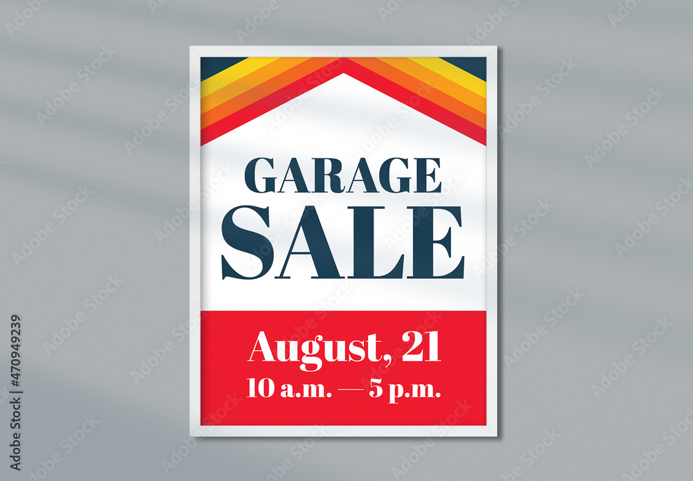 Garage Sale Advertisement Layout Stock Template | Adobe Stock