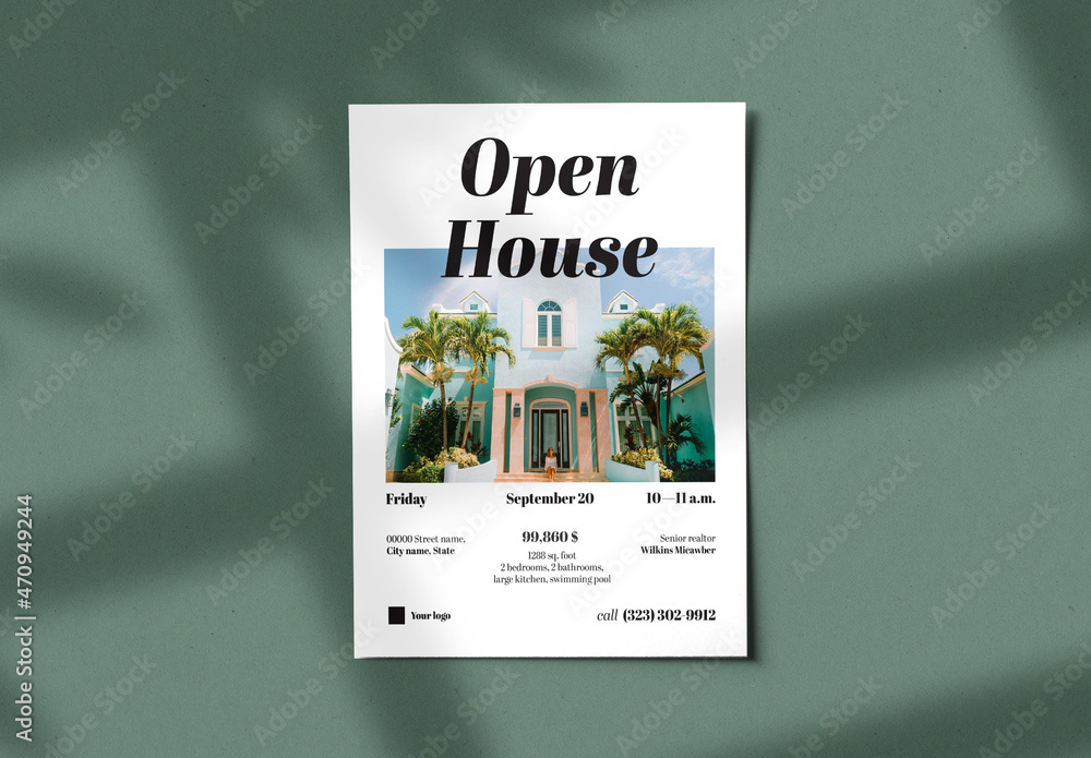 Open House Layout Stock Template | Adobe Stock