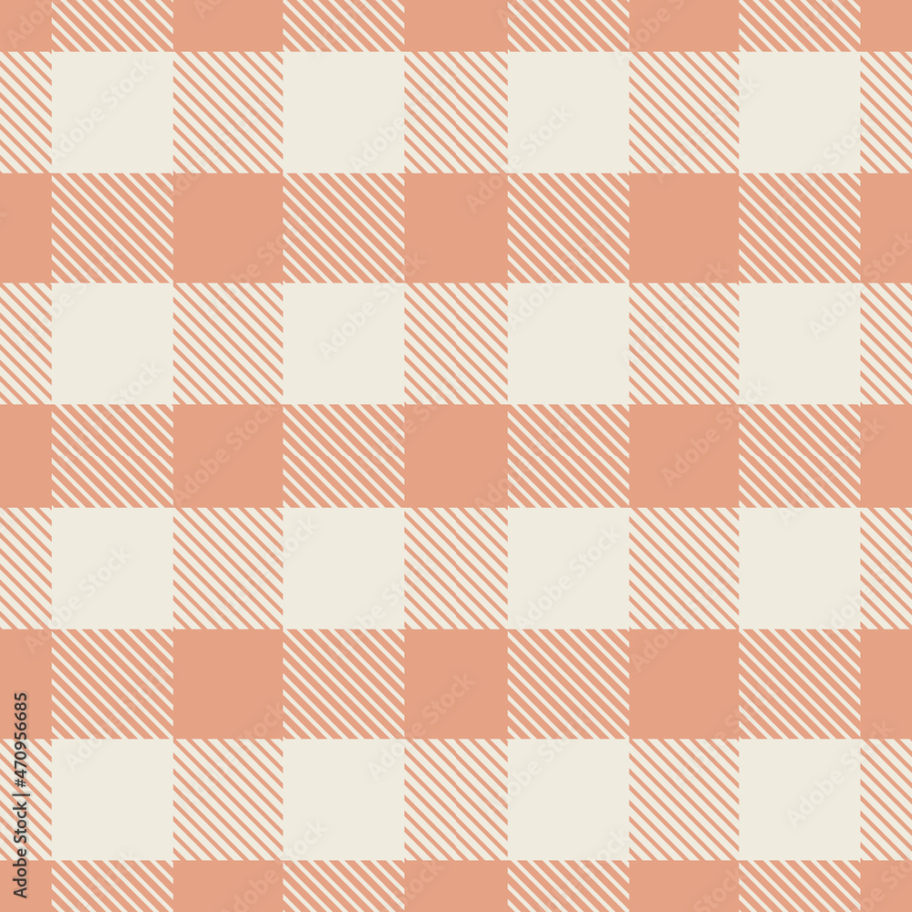 Gender neutral seamless plaid vector pattern. Gingham baby color ...