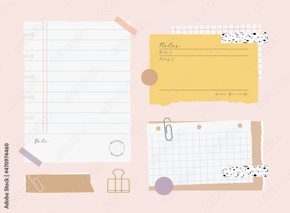 memo template. notes used in a diary or office. Stock Vector | Adobe Stock