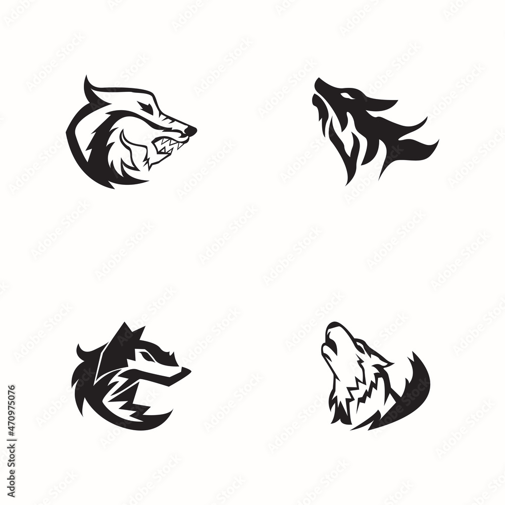 Wolf icon and symbol vector illustration Stock Vector | Adobe Stock