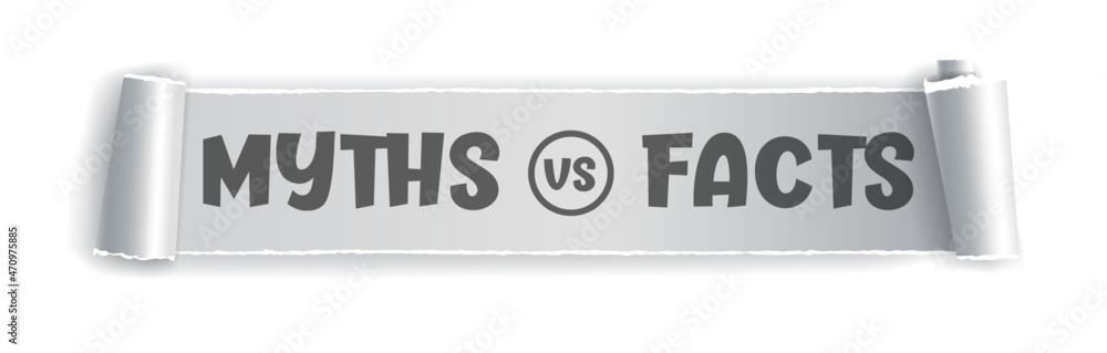 Myths and facts sign. Myths vs Facts header design. True or false facts ...