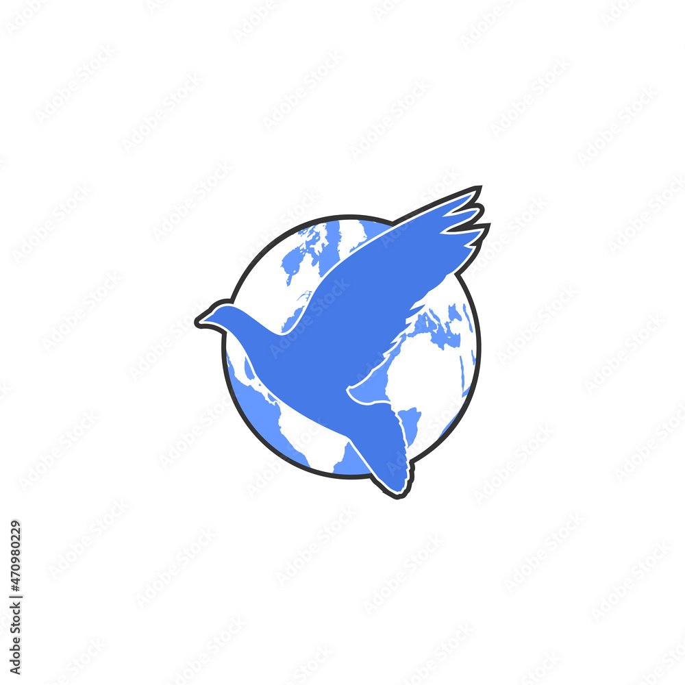 vector illustration of dove icon. logo dove suitable for banner ...
