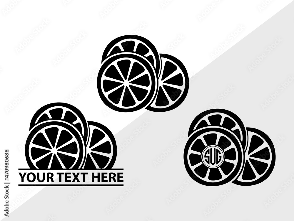 Lemon Monogram SVG | Half Lemon Svg | Lime Svg | Fruit Svg | Lemon ...