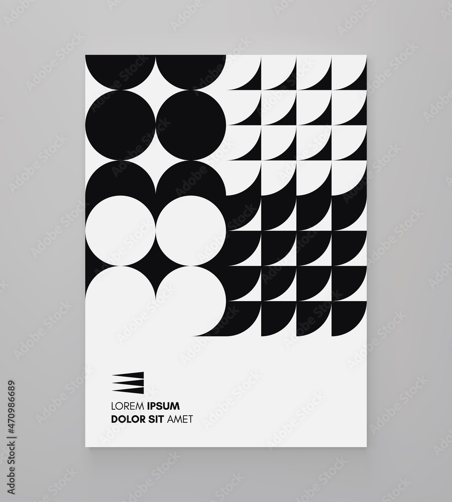 Abstract geometric pattern with simple shapes. Vector illustration for ...