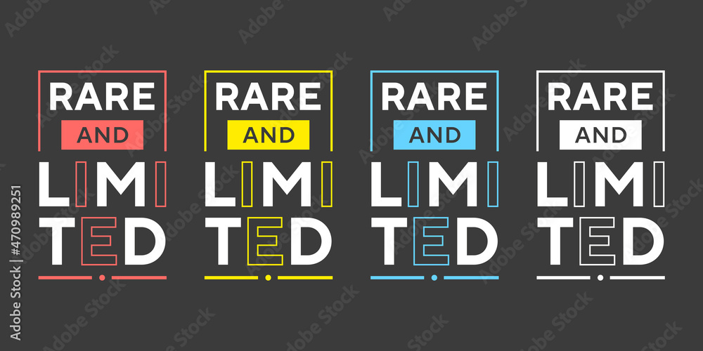 Rare and limited colorful text effect typography t shirt design Stock ...