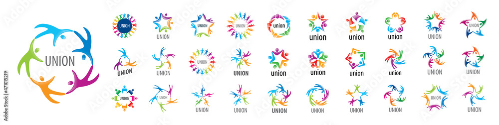 A set of vector logos of the Union on a white background Stock Vector ...