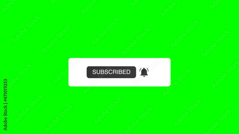 Mouse Clicking a Subscribe Button and Bell Notification with a Green ...