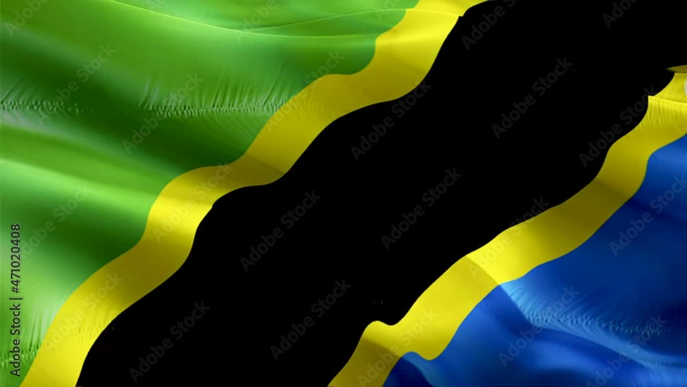 Tanzanian Flag National 3d Tanzania Flag Waving Sign Of Tanzanian